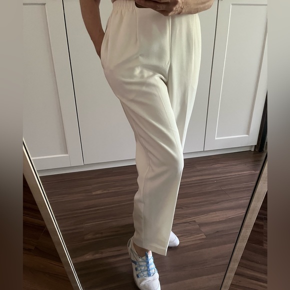 Koret | Pants & Jumpsuits | Korea Off White Wool Pleated Slacks With ...